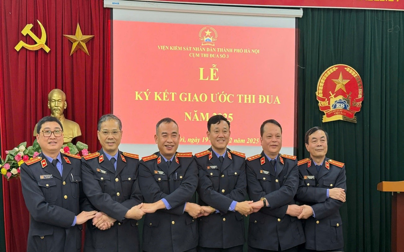 Cụm thi đua số 3 - Viện KSND thành phố Hà Nội ký Giao ước thi đua năm 2025