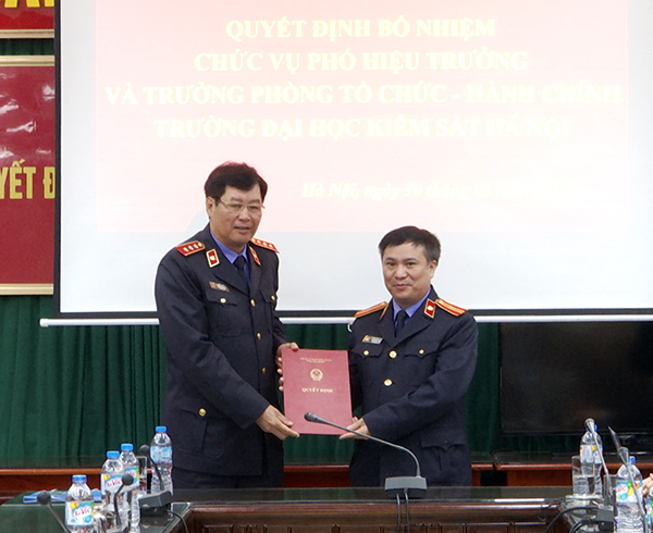 Bổ nhiệm phó hiệu trưởng trường Đại học Kiểm sát Hà Nội